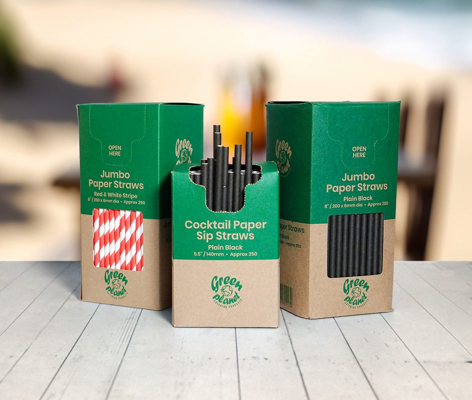 Green Planet Straws Red / White or Black (Pack of 250) – UK Catering ...